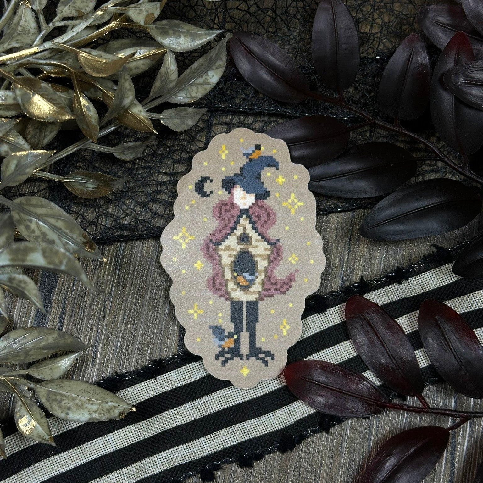 Mini Birdwitch Sticker – TheStitchCrypt