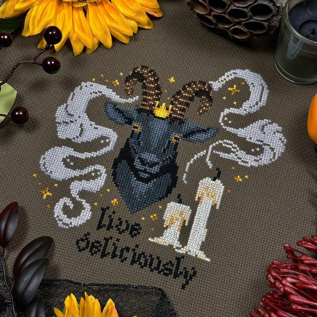 Live Deliciously - PDF Cross Stitch Pattern – TheStitchCrypt